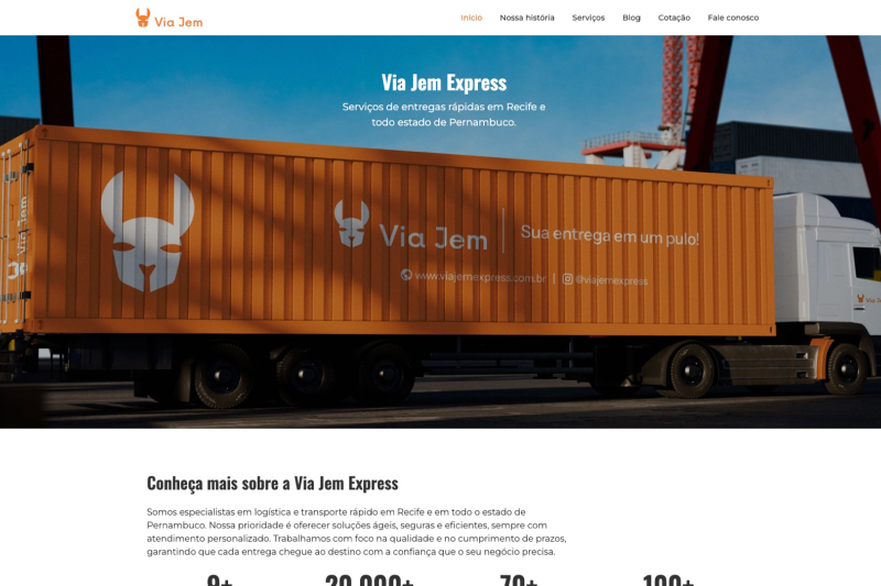 Novo site: moderno, prático e intuitivo - Via Jem Express